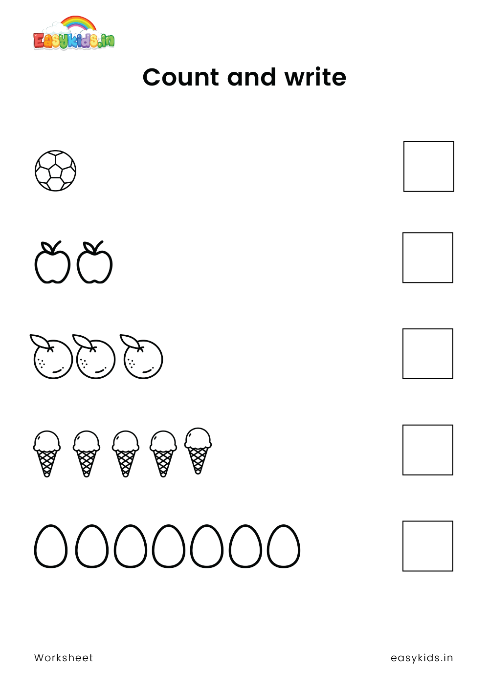 Count And Write Worksheet