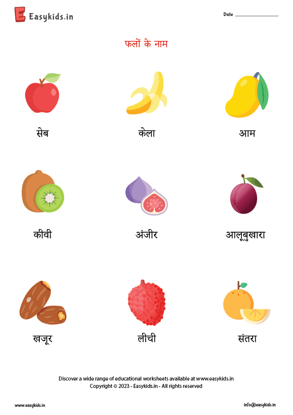 All Fruits Name In Hindi All Fruits Name In Hindi