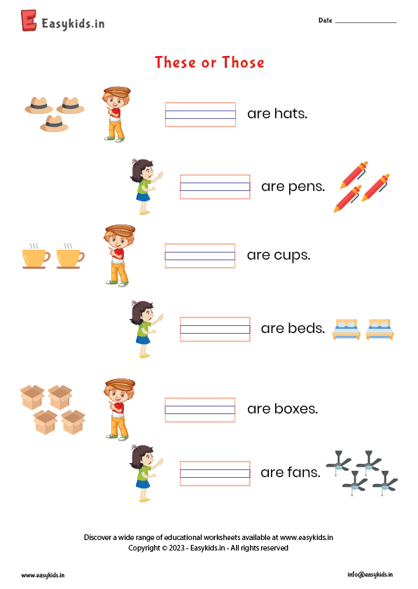 These And Those Worksheet EasyKids in These And Those Worksheet EasyKids in