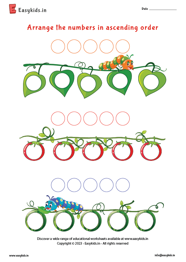 Ascending Order Worksheet Template EasyKids in Ascending Order Worksheet Template EasyKids in