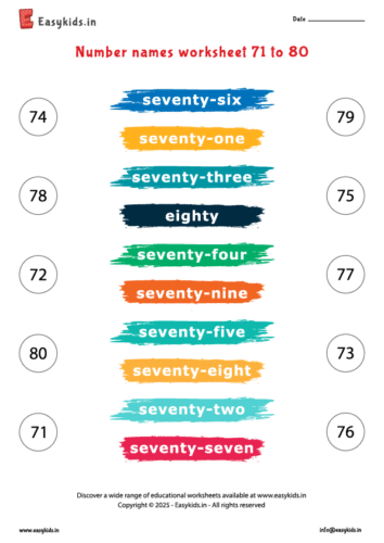 Write Missing Numbers - EasyKids.in